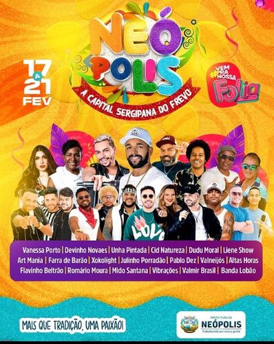 Confira a programação do Carnaval de Neópolis, um dos mais tradicionais ...